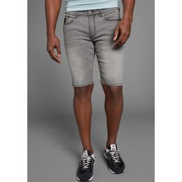 Bruno Banani Herren Jeansshorts "Hutch-Shorts", grau, Gr. 42, unifarben, Denim/Jeans, Obermaterial: 98% Baumwolle, 2% Elasthan, Jeans, gerade