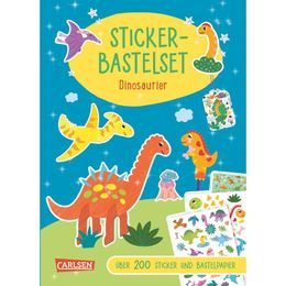 Carlsen Verlag Bastelset f&uuml;r Kinder: Sticker-Bastelset: Dinosaurier