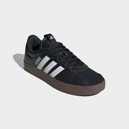 Herren Sneaker "VL COURT 3.0", adidas Sportswear, Gr. 42,5, schwarz-wei&szlig;, Leder, Synthetik, Schuhe, inspiriert vom Design des adidas samba