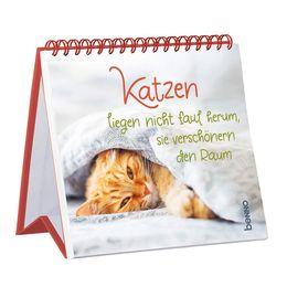 Aufstellbuch &raquo;Katzen liegen nicht faul herum, sie versch&ouml;nern den Raum&laquo;