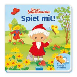 Tr&ouml;tsch Unser Sandm&auml;nnchen Spiel mit Pappenbuch mit Pop-up-Schiebern