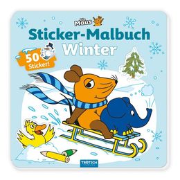 TR&Ouml;TSCH - Die Maus Stickermalbuch Winter Malbuch mit Stickern | Ab 4 Jahren