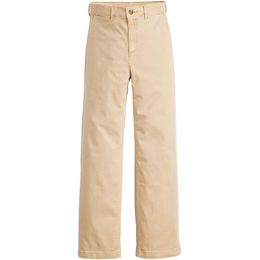 Levi's LEVI'S Damen Chinohose "VINTAGE", beige, Gr. 27, unifarben, Obermaterial: 98% Baumwolle, 2% Elasthan, Hosen, mit weiter Beinform