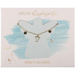 Goldfarbenes Metall-Armband - Himmlische Engelsgr&uuml;&szlig;e (1 St&uuml;ck)