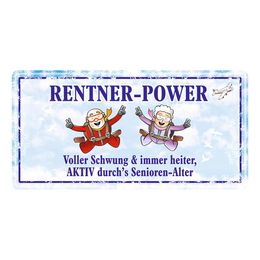 Metallschild &raquo;Rentner-Power&laquo;