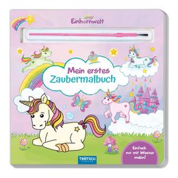 Tr&ouml;tsch Malbuch mit Pinsel Mein erstes Zaubermalbuch Einhornwelt