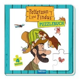 Tr&ouml;tsch Pettersson und Findus Pappenbuch Puzzlebuch