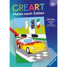 RAVENSBURGER VERLAG CreArt Malen nach Zahlen ab 5: Fahrzeuge