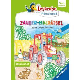 RAVENSBURGER VERLAG Leserabe R&auml;tselspa&szlig; - Zauber-Malr&auml;tsel zum Lesenlernen: Bauernhof (Vor-Lesestufe...