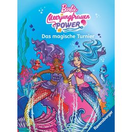 RAVENSBURGER VERLAG Barbie - Meerjungfrauen-Power: Das magische Turnier - Erstlesebuch zum Lesenlern...