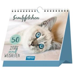 Tr&ouml;tsch Tischaufsteller Spr&uuml;che und Zitate zum Aufstellen Katzen