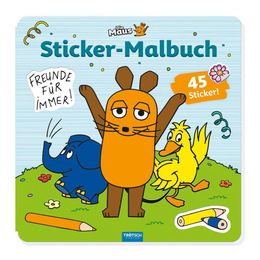 Tr&ouml;tsch Die Maus Stickermalbuch Malbuch mit Stickern