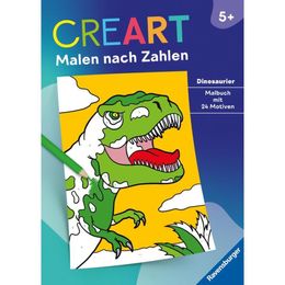 RAVENSBURGER VERLAG CreArt Malen nach Zahlen ab 5: Dinosaurier