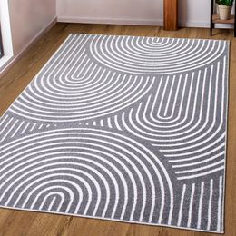 Teppich OTTO HOME, B:200cm H:9mm L:300cm, grau, Kunstfaser, Wohnzimmer, Teppiche, "Fadel", 3D-Effekt, softer Kurzflor, pflegeleicht, leichter Glanz,
