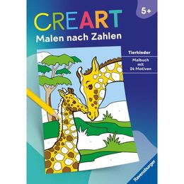 RAVENSBURGER VERLAG CreArt Malen nach Zahlen ab 5: Tierkinder