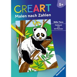 RAVENSBURGER VERLAG CreArt Malen nach Zahlen ab 5: S&uuml;&szlig;e Tiere
