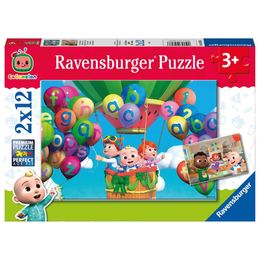 RAVENSBURGER VERLAG Ravensburger Kinderpuzzle 05628 - Lernen und Spielen - 2x12 Teile Cocomelon Puzz...
