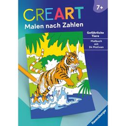 RAVENSBURGER VERLAG CreArt Malen nach Zahlen ab 7: Gef&auml;hrliche Tiere