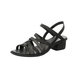 Think! THINK Damen Riemchensandale "Think Sandalen Leder", Gr. 40schwarz kombi, Leder, Schuhe