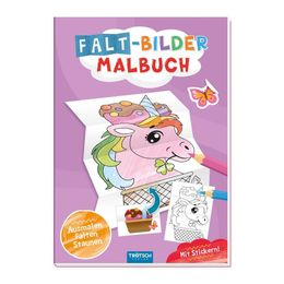 Tr&ouml;tsch Malbuch Faltbilder-Malbuch Einhorn