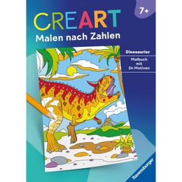 RAVENSBURGER VERLAG CreArt Malen nach Zahlen ab 7: Dinosaurier