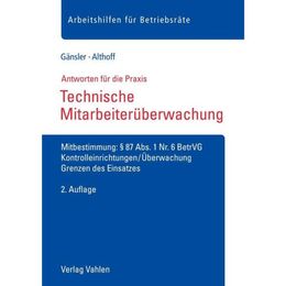 Technische Mitarbeiter&uuml;berwachung