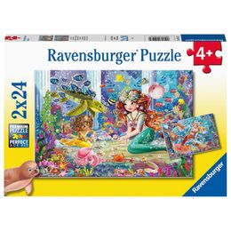 RAVENSBURGER VERLAG Ravensburger Kinderpuzzle - 05147 Zauberhafte Meerjungfrauen - Puzzle f&uuml;r Kinder...