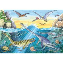 RAVENSBURGER VERLAG Ravensburger Kinderpuzzle - 05128 Saurier und ihre Lebensr&auml;ume - 2x24 Teile Wies...