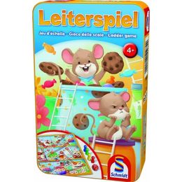 Schmidt Spiele Leiterspiel. Reisespiel in der Metalldose