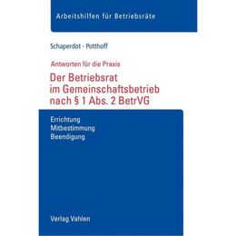 Der Betriebsrat im Gemeinschaftsbetrieb nach &sect; 1 Abs. 2 BetrVG