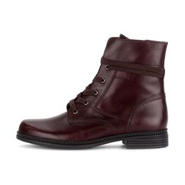 Gabor Damen Schn&uuml;rstiefelette, Gr. 36bordeaux, Kalbsleder, unifarben, Schuhe, Blockabsatz, Schn&uuml;rboots, Businessschuh mit Best Fitting Ausstattung
