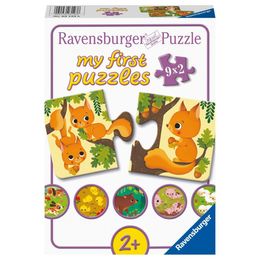 RAVENSBURGER VERLAG Ravensburger Kinderpuzzle - Tiere und ihre Kinder - 9x2 Teile my first Puzzle f&uuml;...