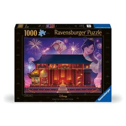 RAVENSBURGER VERLAG Erwachsenenpuzzle 1000 Teile - Disney Prinzessinnen - Disney Castles: Mulan