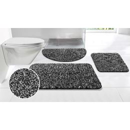 Badematte OTTO HOME, H:20mm, schwarz, Polyester, Badematten, "Vanessa meliert, Badvorleger, Badezimmer Teppich, Duschvorleger", Badteppich, weiche