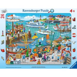RAVENSBURGER VERLAG Ein Tag am Hafen 24 Teile Rahmenpuzzle