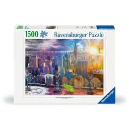 RAVENSBURGER VERLAG Erwachsenenpuzzle 1500 Teile - New York im Winter und Sommer