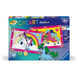 RAVENSBURGER VERLAG CreArt, Malen nach Zahlen Junior - Zauberponys mit Regenbogen