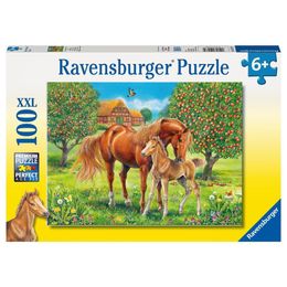 RAVENSBURGER VERLAG Pferdegl&uuml;ck auf Wiese Puzzle 100 Teile