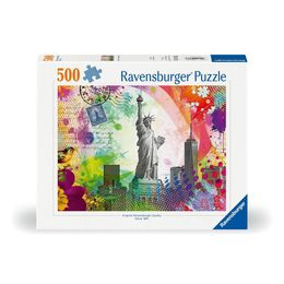 RAVENSBURGER VERLAG Erwachsenenpuzzle 500 Teile - Postkarte aus New York