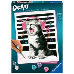 RAVENSBURGER VERLAG Ravensburger Malen nach Zahlen 23545 - Kitten Karaoke - ab 12 Jahren