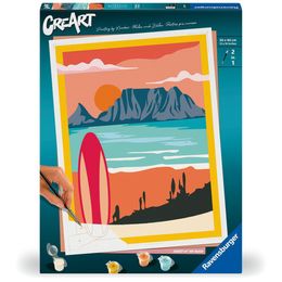 RAVENSBURGER VERLAG CreArt, Malen nach Zahlen Adults Premium - Sonnenuntergang am Strand