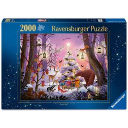 RAVENSBURGER VERLAG Erwachsenenpuzzle 2000 Teile - Weihnachten im Wald