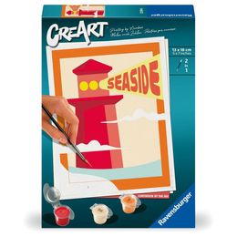 RAVENSBURGER VERLAG CreArt, Malen nach Zahlen Gallery Wall - Leuchtturm am Strand