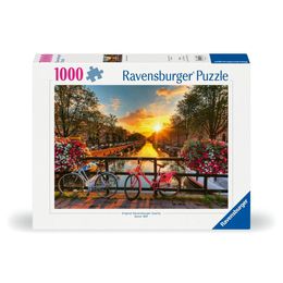 RAVENSBURGER VERLAG Erwachsenenpuzzle 1000 Teile - Fahrr&auml;der in Amsterdam - Bestseller