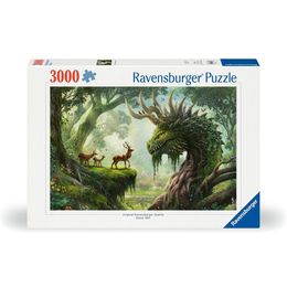 RAVENSBURGER VERLAG Erwachsenenpuzzle 3000 Teile - Der Walddrache erwacht