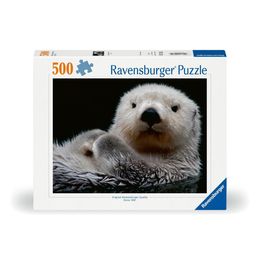 RAVENSBURGER VERLAG Erwachsenenpuzzle 500 Teile - S&uuml;&szlig;er kleiner Otter