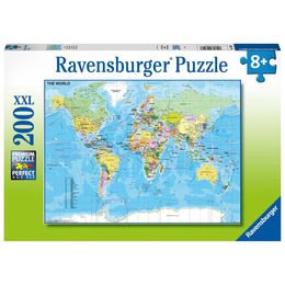 RAVENSBURGER VERLAG Ravensburger Kinderpuzzle - 12890 Die Welt - Puzzle-Weltkarte f&uuml;r Kinder ab 8 Ja...