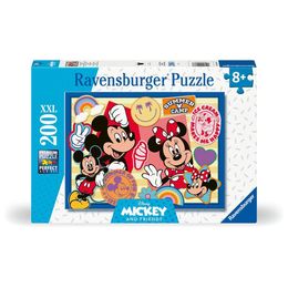 RAVENSBURGER VERLAG Kinderpuzzle 200 XXL Teile - Disney Micky Maus - Unterwegs mit Mickey und Minnie