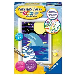 RAVENSBURGER VERLAG Ravensburger Malen nach Zahlen 27694 - Kleiner Delfin - Kinder ab 7 Jahren