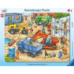 RAVENSBURGER VERLAG Gro&szlig;e Baustellenfahrzeuge. 30-48 Teile Rahmenpuzzle